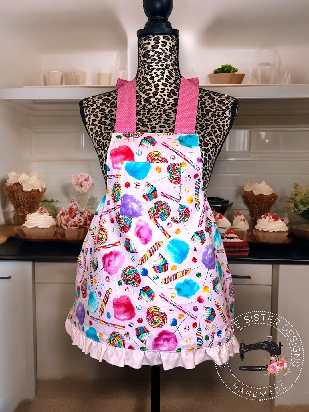 KIDS APRON | Girls Apron | Candy Apron | Craft Apron | Kitchen Apron - Etsy