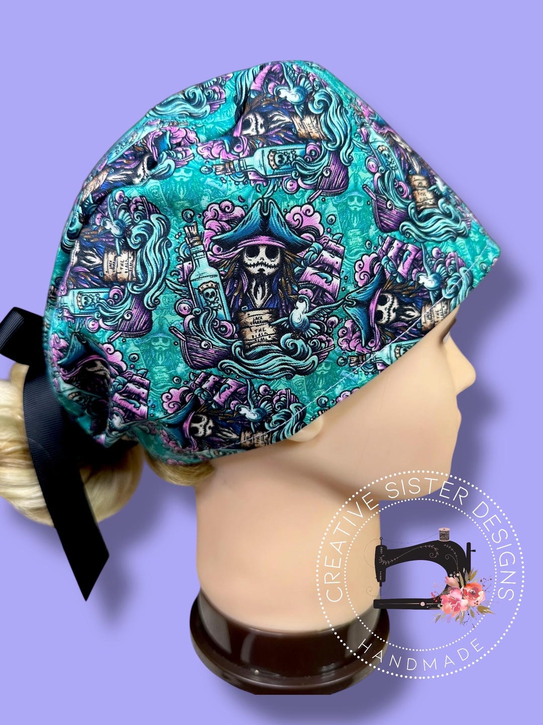 Pirate Jack Traditional Tie Back Cap | Scrub Cap | Medical Cap | Nurses ...