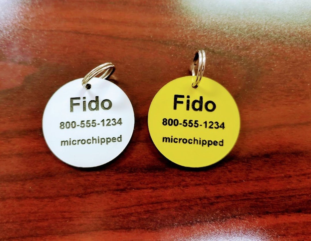 Personalized Plastic Pet ID Tag - Weatherproof and Permanent - Etsy
