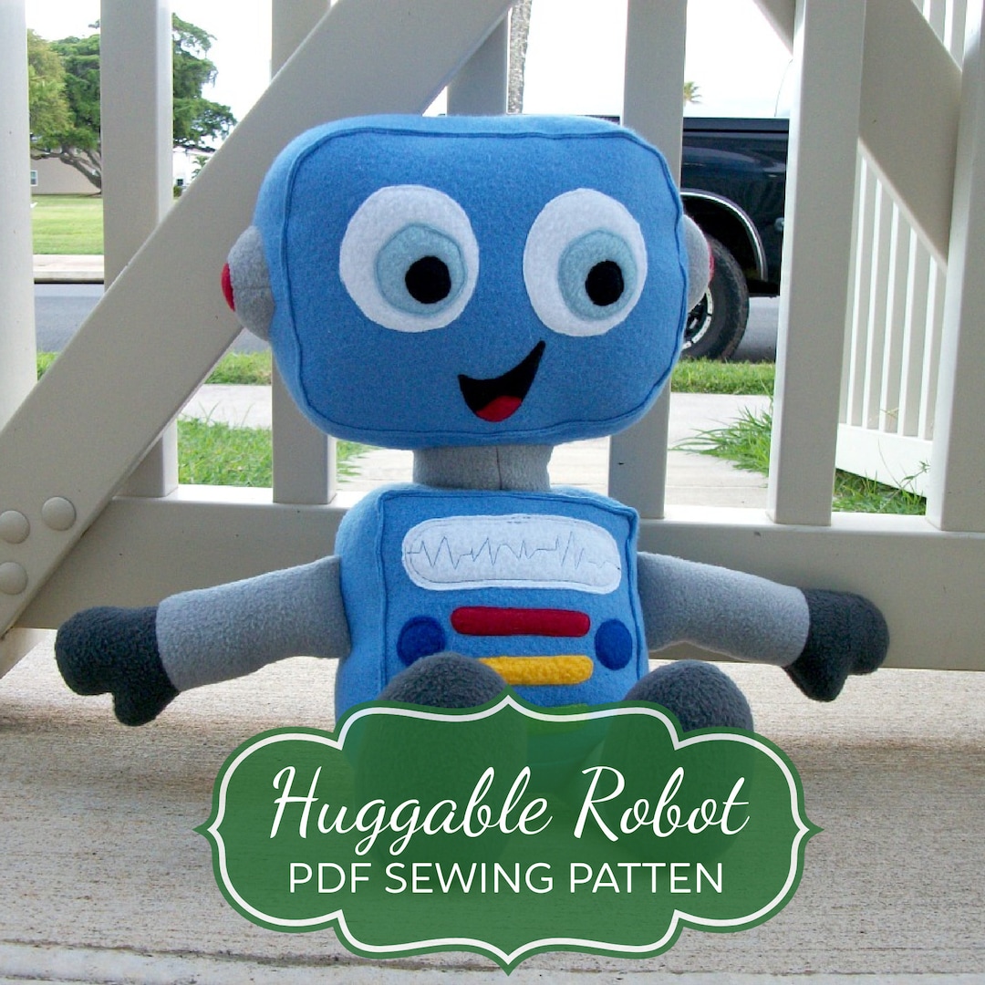 Huggable Robot Pattern - PDF Instant Download - Etsy