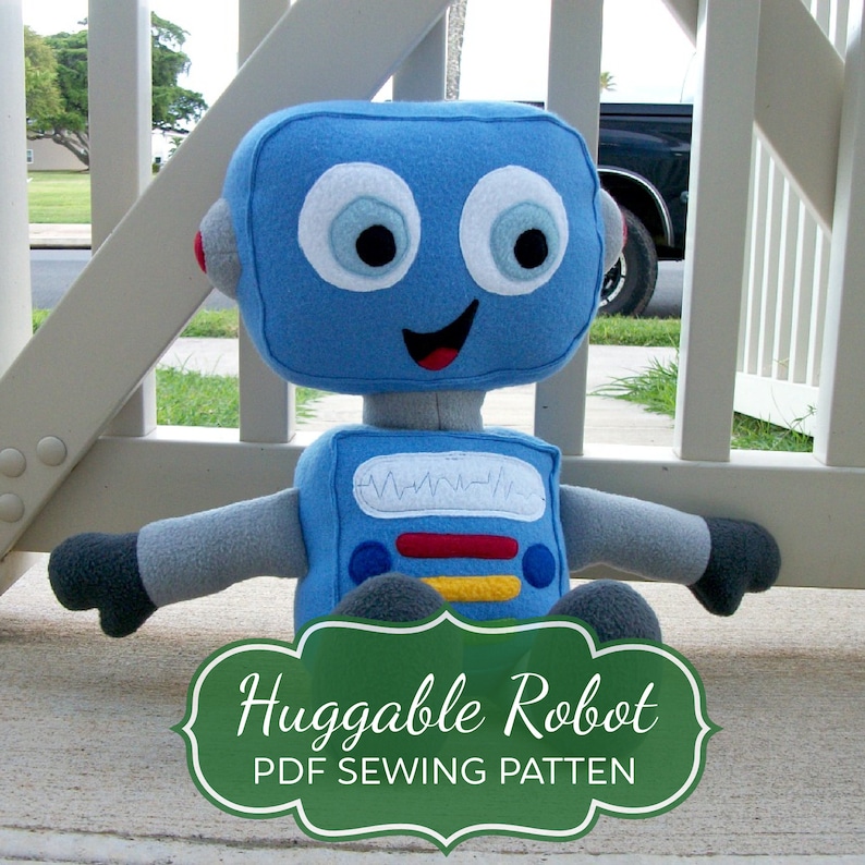 Huggable Robot Pattern - PDF Instant Download - Etsy