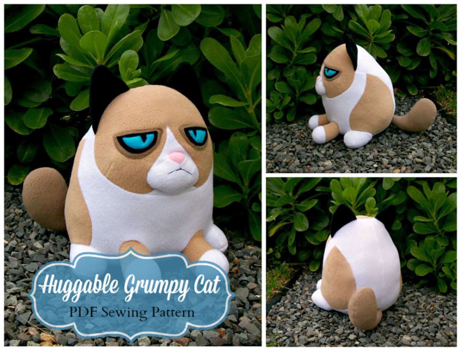Huggable Grumpy Cat Pattern - PDF Instant Download - Etsy
