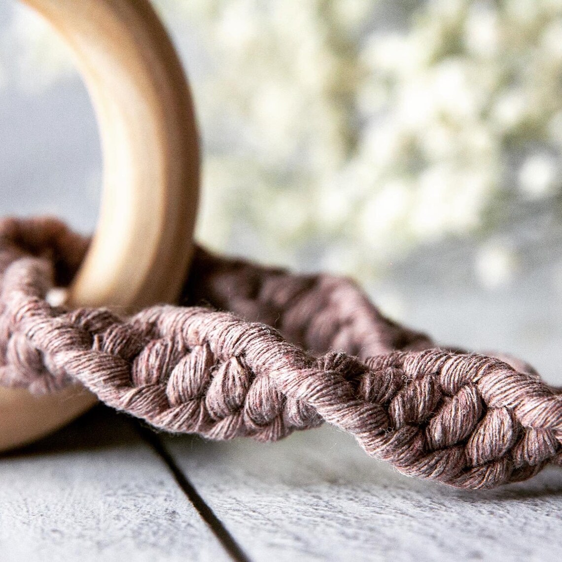 Baby Gift Boho Baby Toys Macrame Teething Ring Unique Baby | Etsy