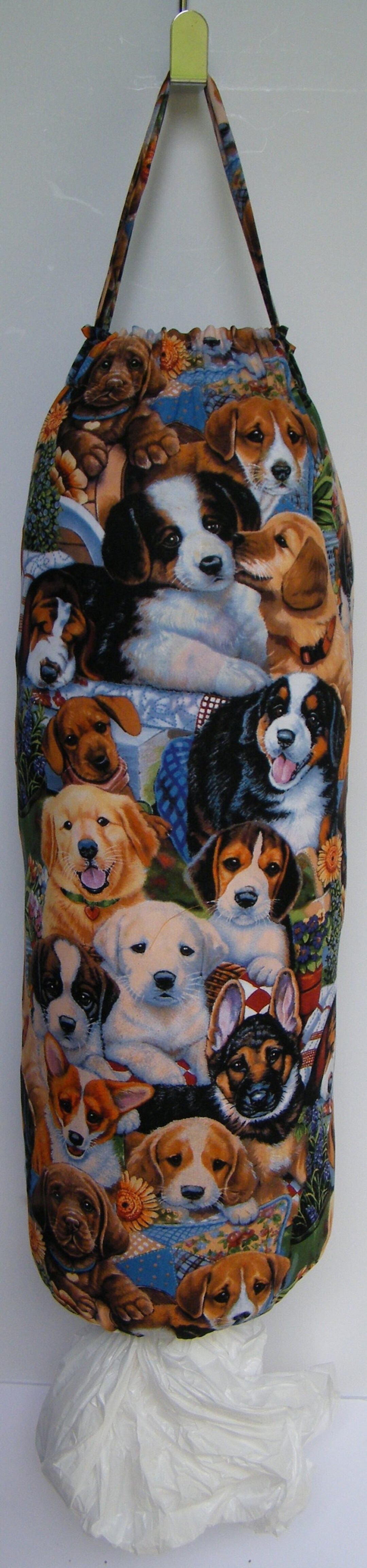 Large 24 1/2 Puppies Grocery Bag Holder, Kitchen Organizer, Grocery Bag ...