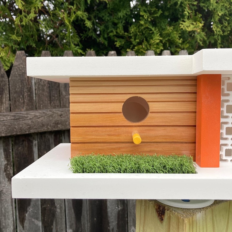 Mid Century Modern Bird House - Etsy