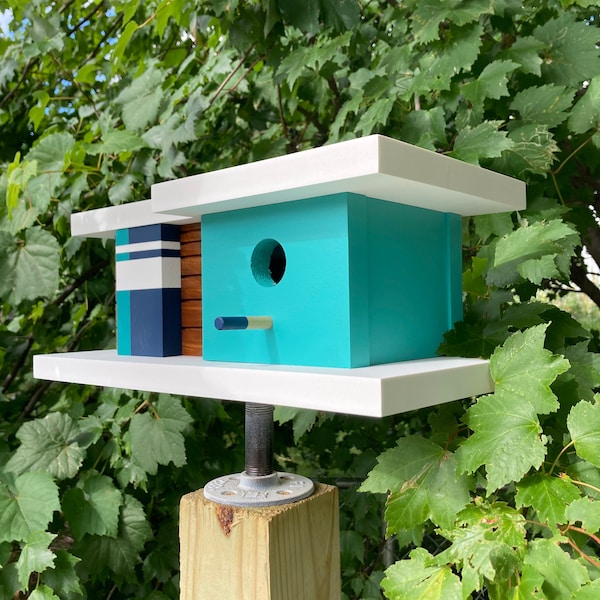 Turquoise Bird House - Etsy