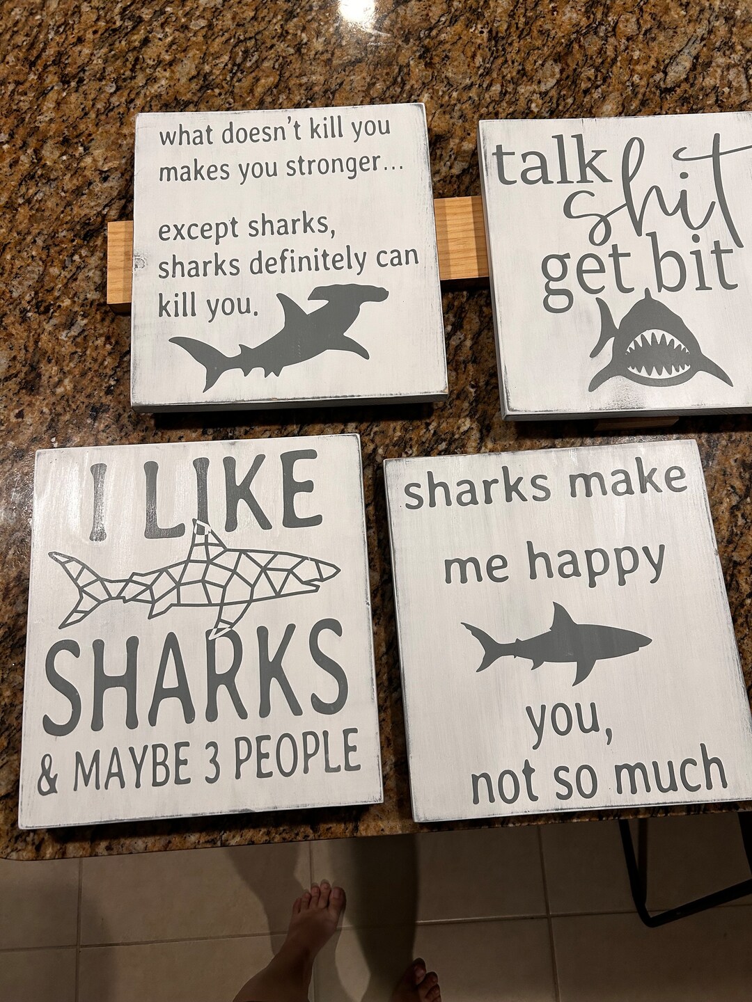 Shark Wood Sign - Etsy