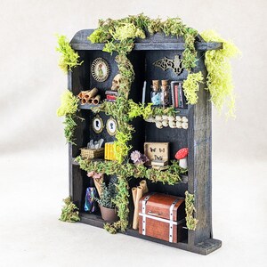 Fairy Bookcase Haunted Witches Cabinet Miniature Spooky Oddities ...