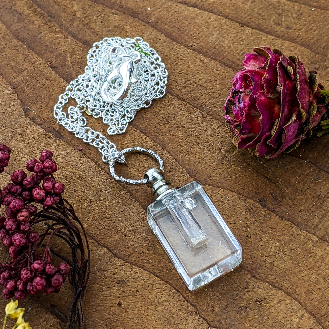 Cremation Urn Necklace W/ Single Rhinestone Jewelry Sympathy Funeral ...