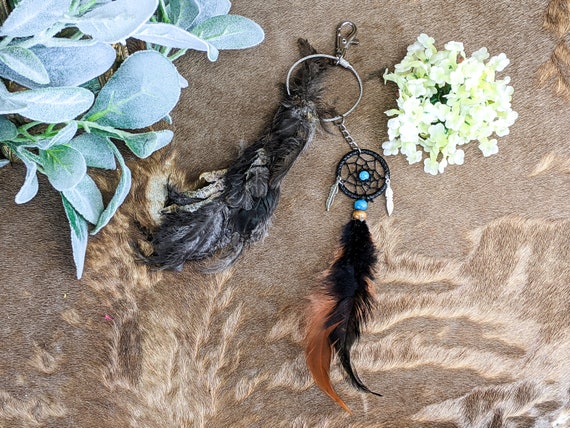 J1c Taxidermy Feather Lg Chicken Foot Key Chain Spur Talisman - Etsy