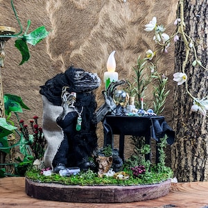 Iguana Warlock Taxidermy Display Oddities Curiosities Witchy Reptile ...