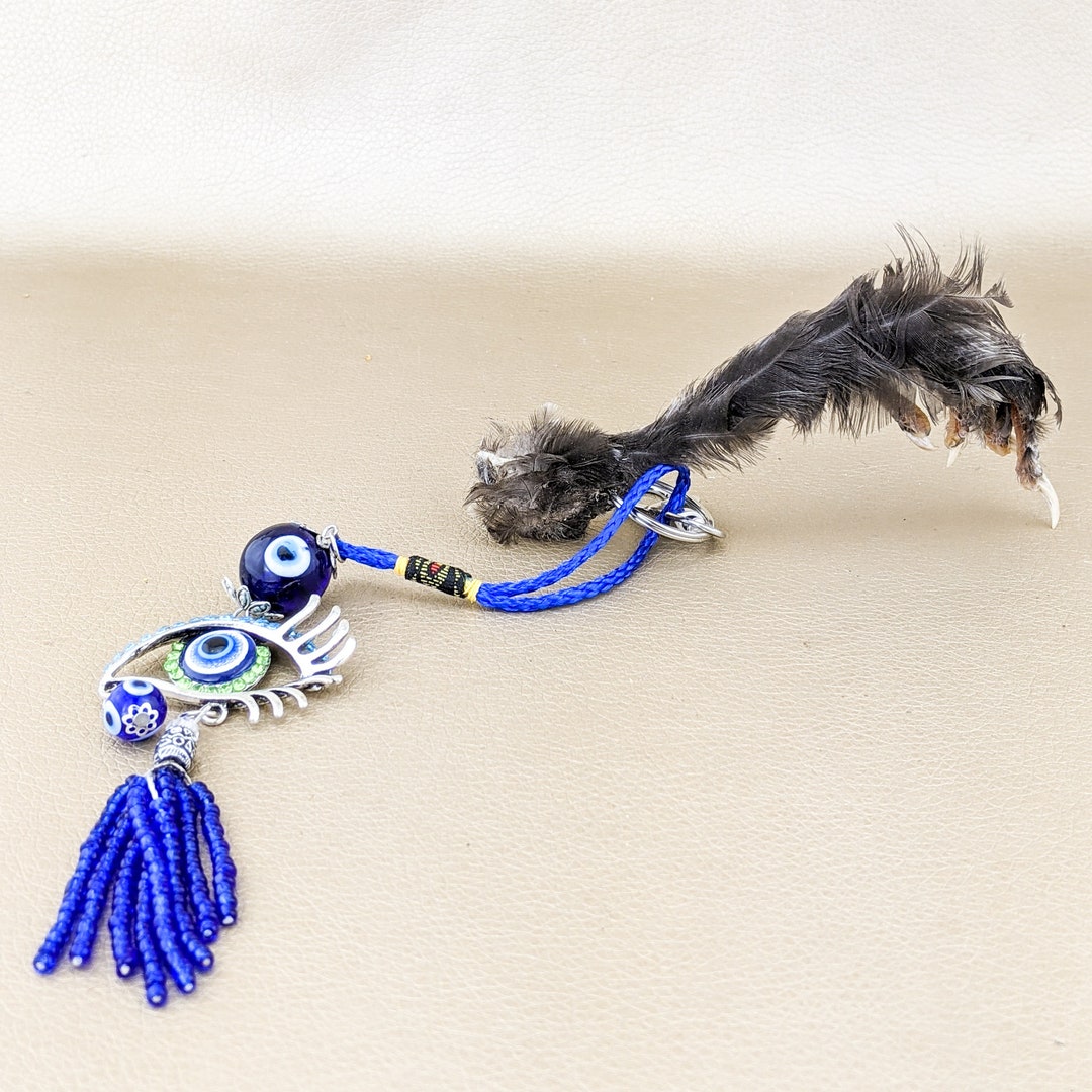 Chicken Foot Lanyard Talisman Evil Eye Key Ring Keychain Talisman ...