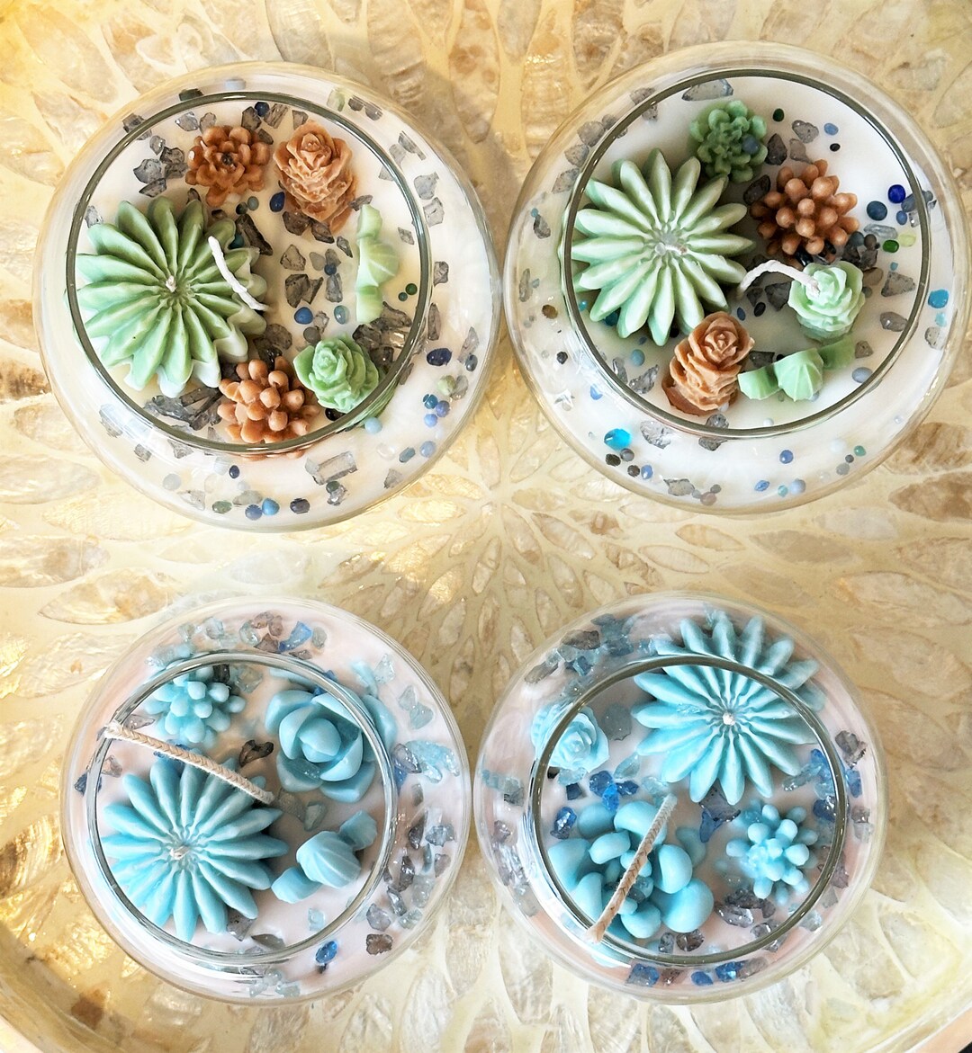 Succulent Terrarium Candles Cactus Candle Garden Candles Desert Candles ...