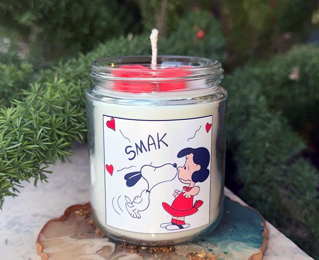Snoopy and Lucy Candles, Love Candles, Valentine's Candles, Birthday Candle, Anniversary Candle ...