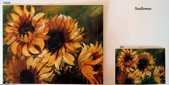 Sunflower print on paper Free Shipping Closeup half of a | Etsy