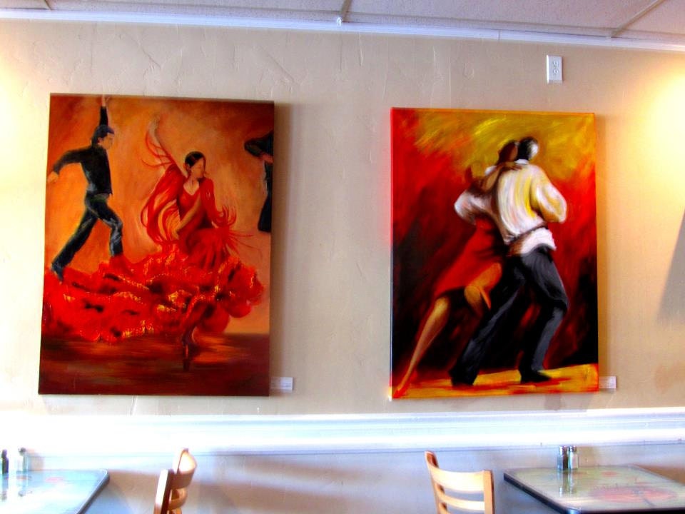 Tango Dancers Painting Argentine Tango Canvas Print Couple | Etsy