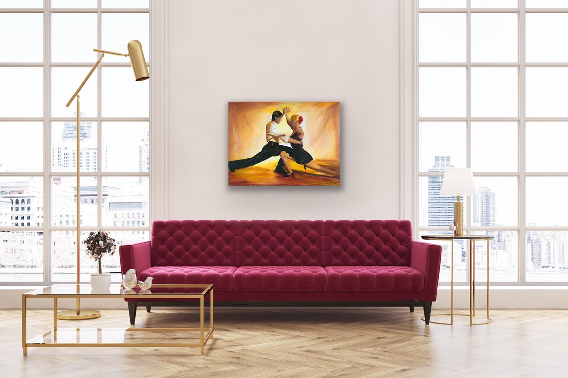 Tango Dancers Art Argentine Tango Print on Paper Dancer in | Etsy