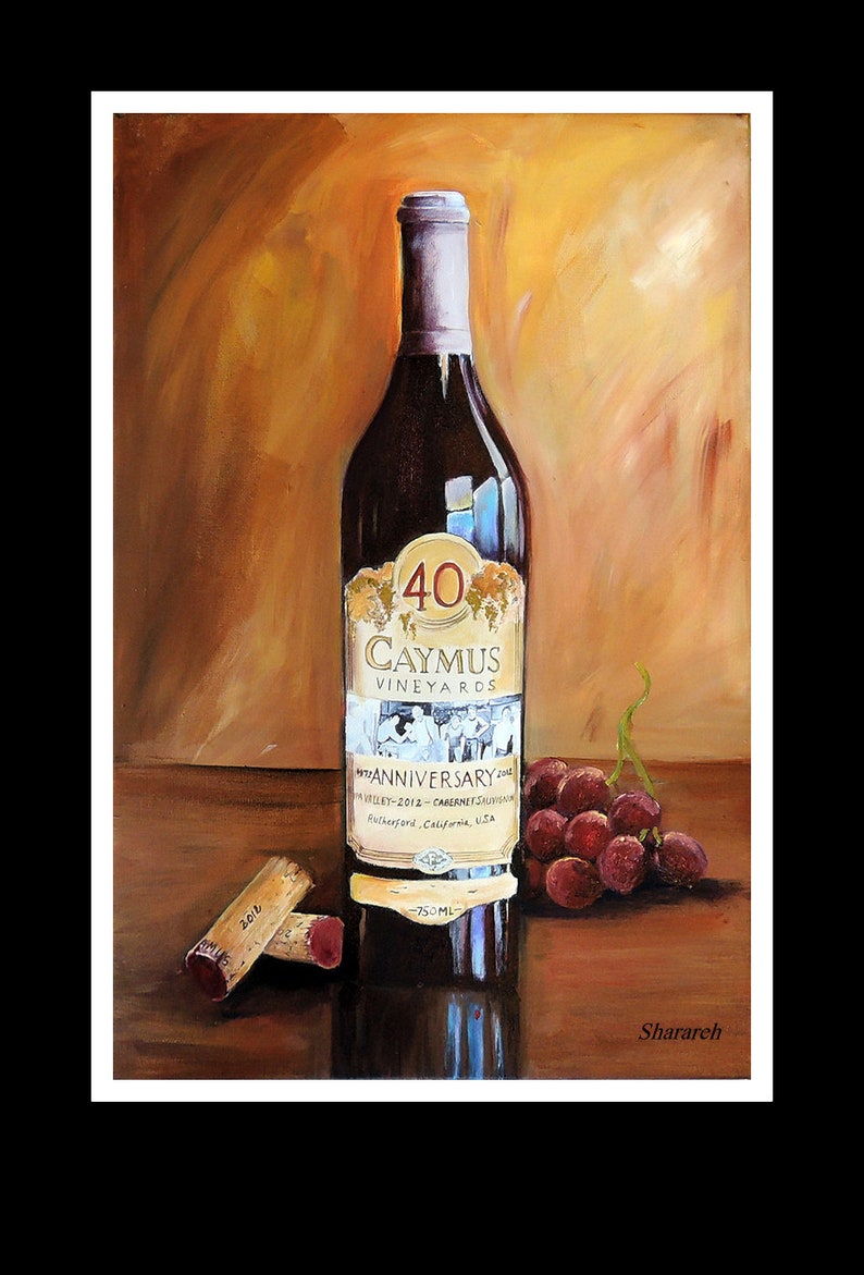 Wine Art Print on Paperwine Art Kitchen Decor Wine Lovers - Etsy