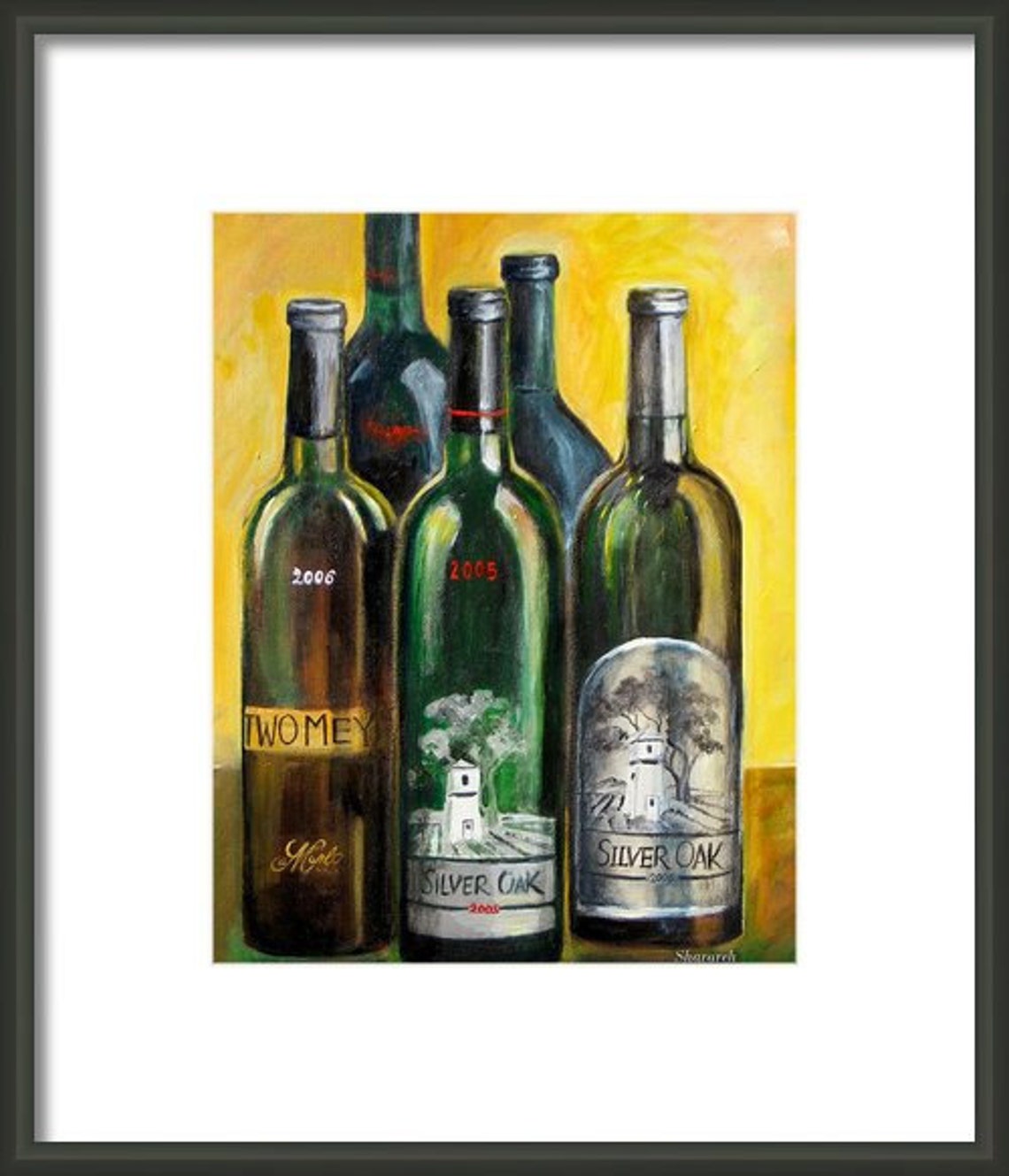 Wine Art Print on Paperwine Art Kitchen Decor Wine Lovers - Etsy