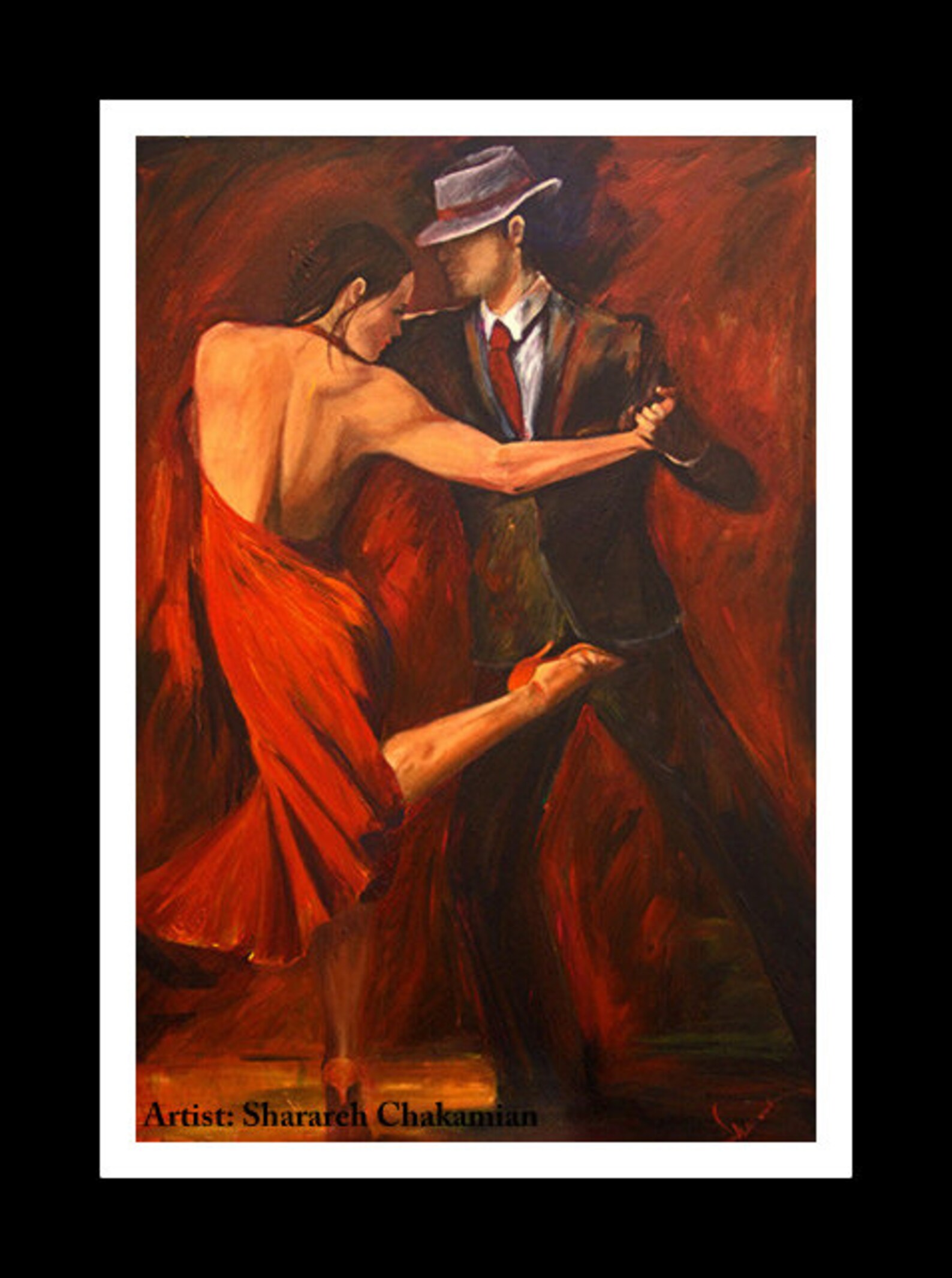 Tango Dancers Tango Print on Canvas Argentine Tango Dance - Etsy