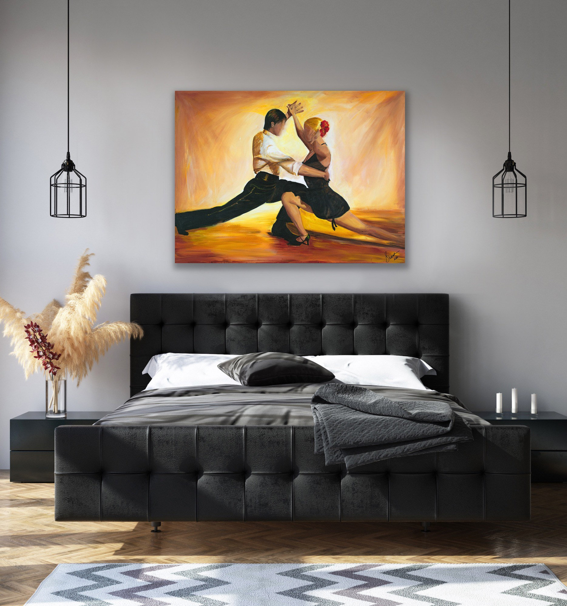 Tango Dancers Art Argentine Tango Print on Paper Dancer in - Etsy