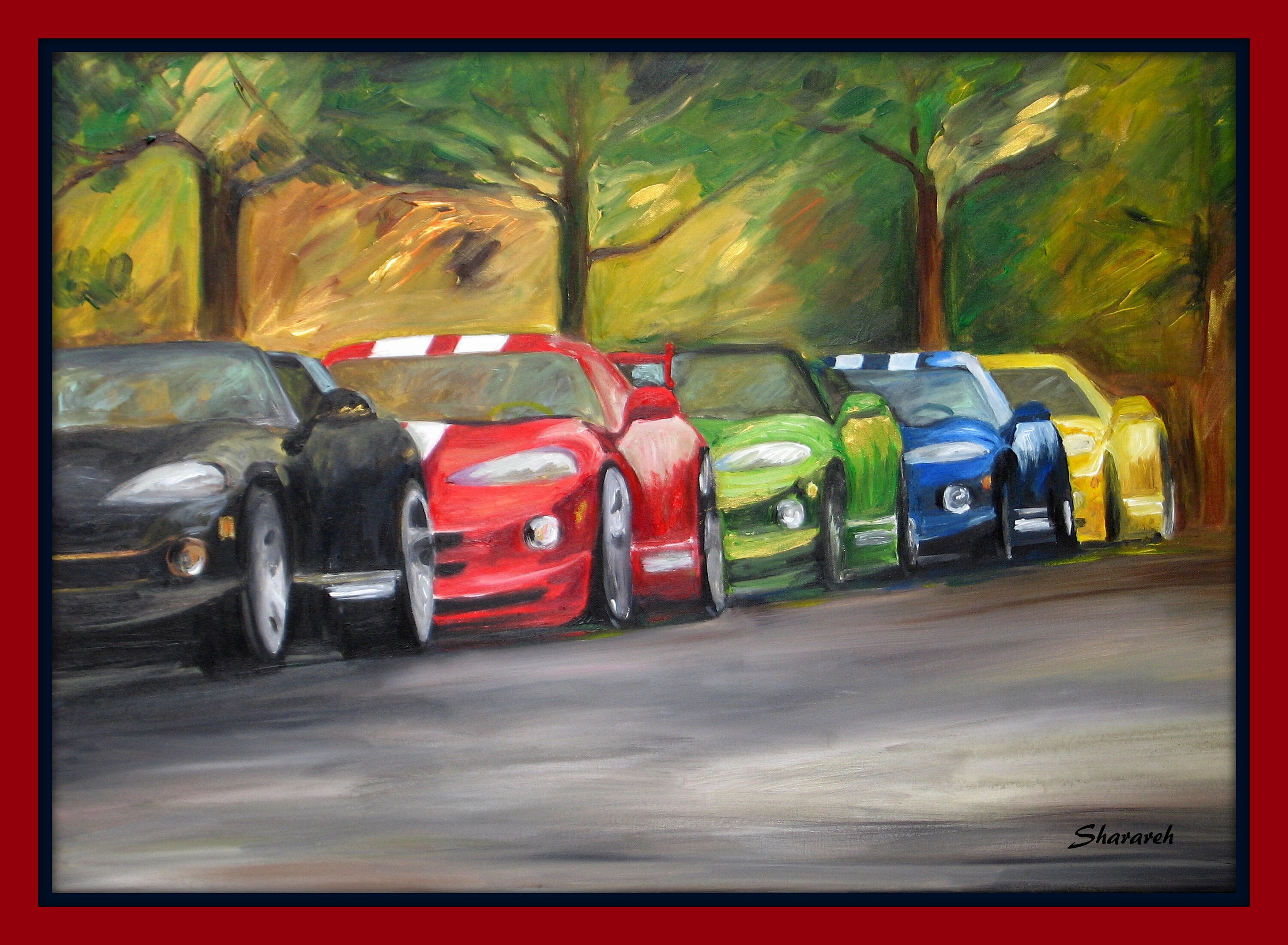 Car Art Print, Vipers Sports Car Print on Paper, Fast Car, Muscle Cars ...