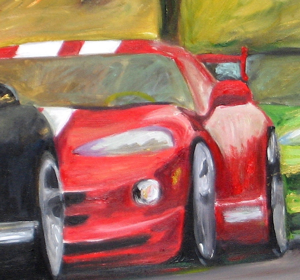 Car Art Print, Vipers Sports Car Print on Paper, Fast Car, Muscle Cars ...