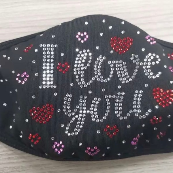 Bling Face Mask With Filter - Etsy