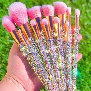 Rhinestone Makeup Brushes, Bling Crystal Makeup Brushes With FREE ...