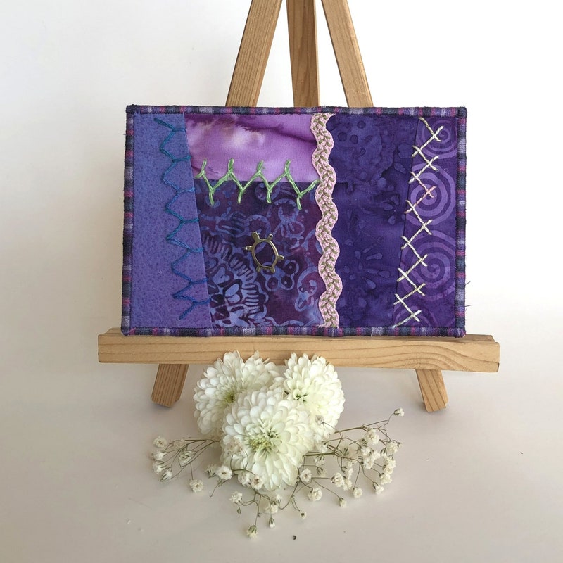 Embroidered Postcard - Etsy