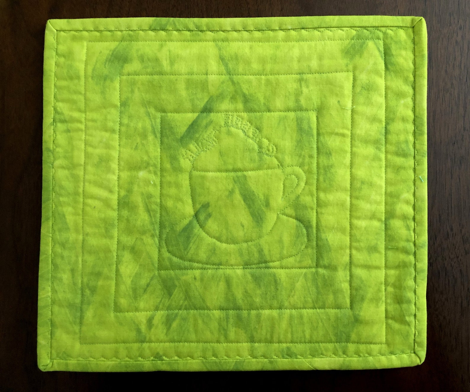 Set of 3 Coffee Talk Mug Rugs Quilted Snack Mat Set Handmade | Etsy