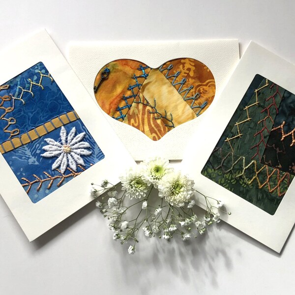 Fabric Greeting Card - Etsy