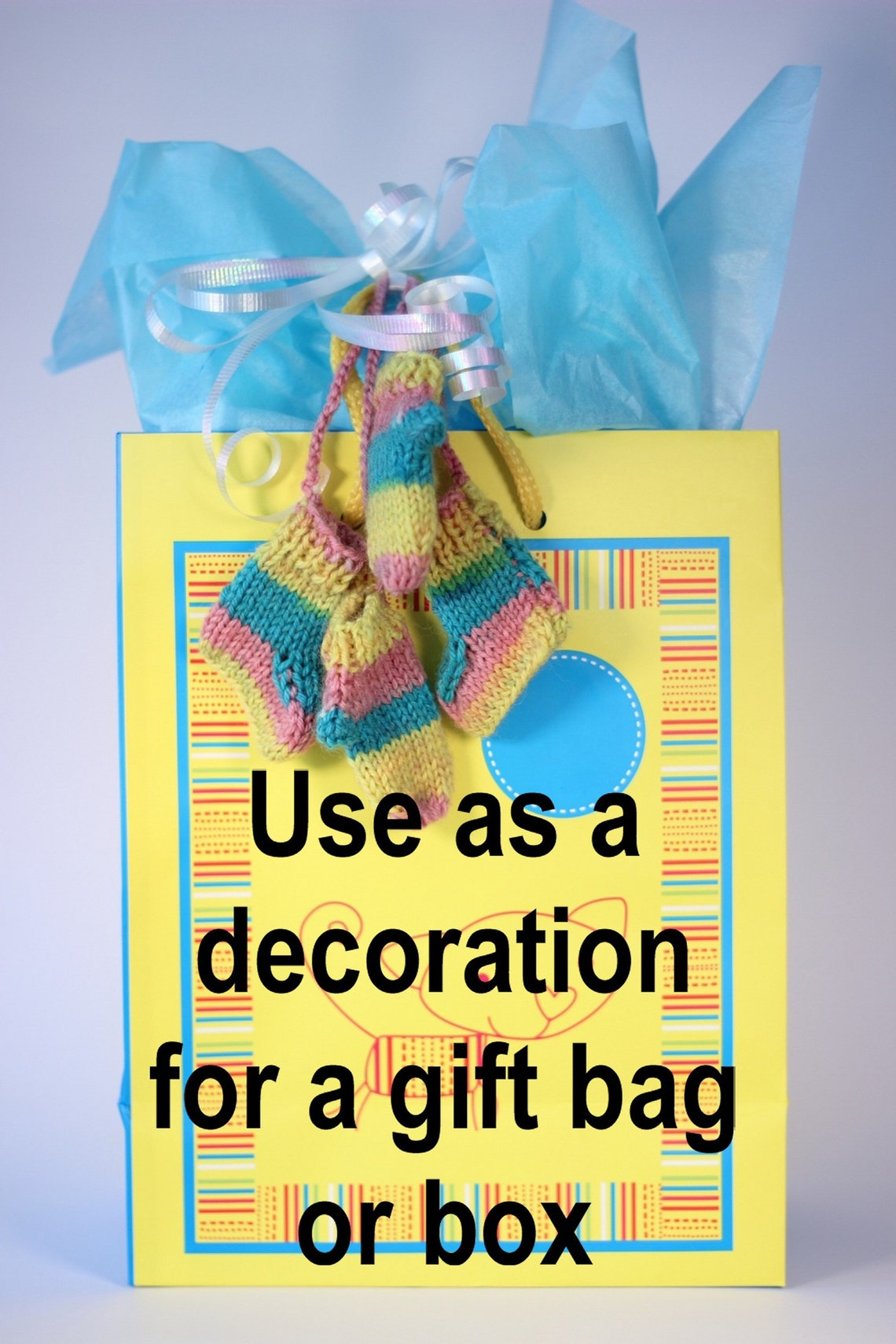 Mini Mitts and Socks Ornaments Set of 2 Handmade Knitted - Etsy