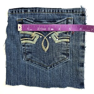 Denim Back Pocket Set, 5 Pairs of Back Pockets From Denim Jeans, 10 ...