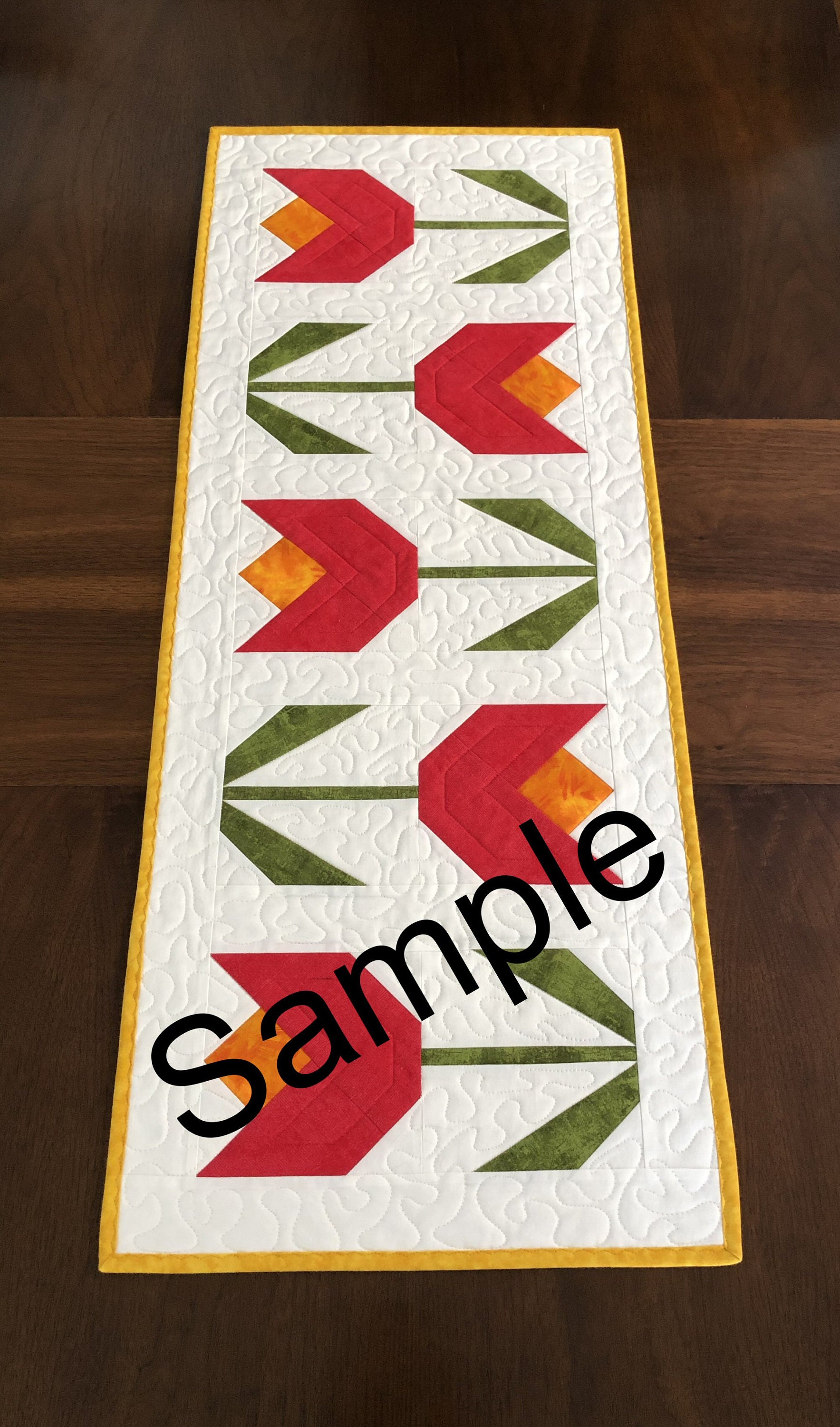 Pattern for Quilted Tulip Table Runner, Digital Download Pattern - Etsy