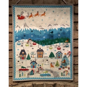 Quilted Advent Calendar With Optional Activity Tokens, Alpine Village ...