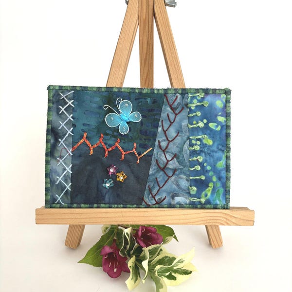 Embroidered Postcard - Etsy