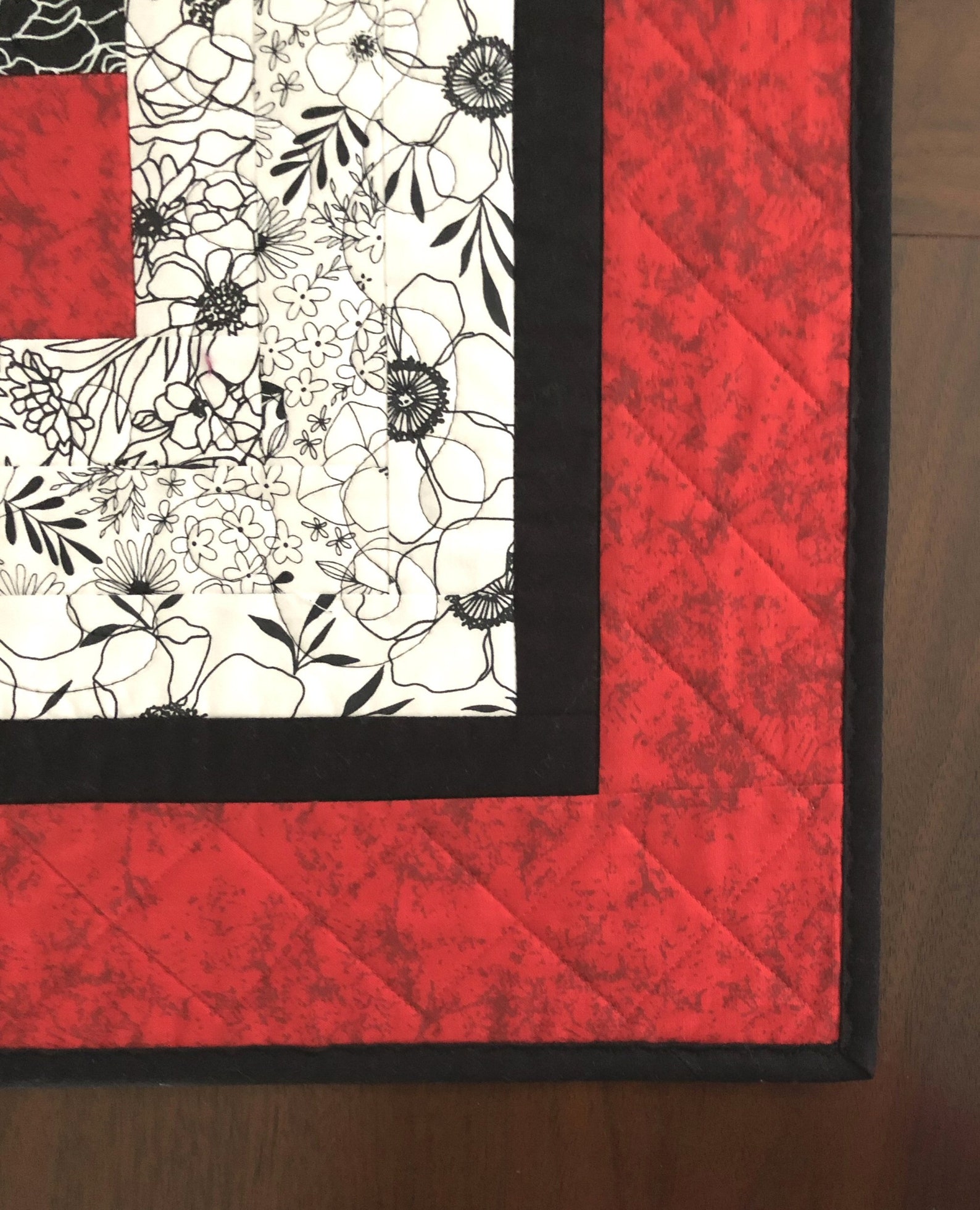 Black White Red Table Topper 32-1/4 82cm Square - Etsy