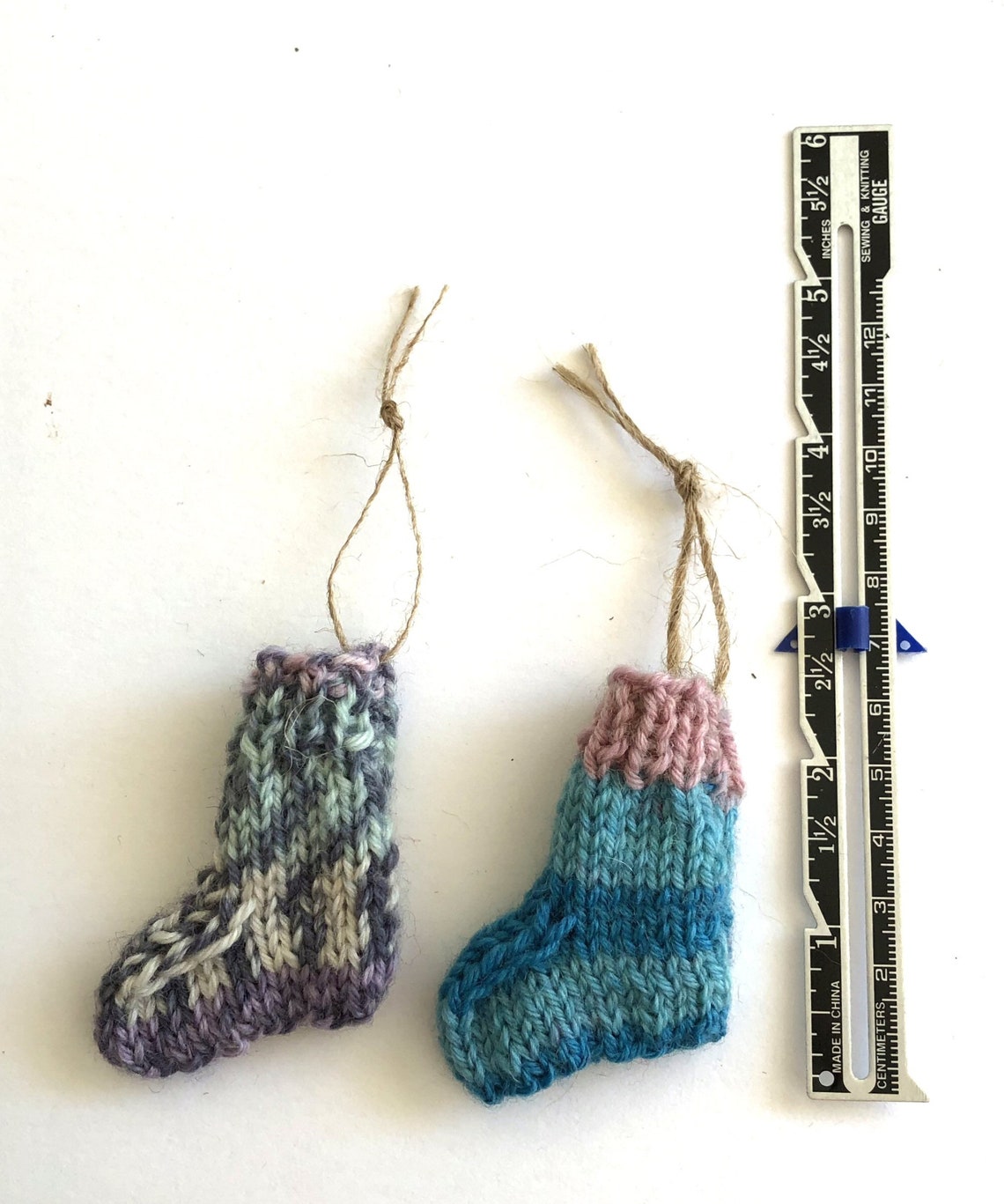 Knitted Mini Sock Garland Miniature Sock Bunting Hand Knit - Etsy