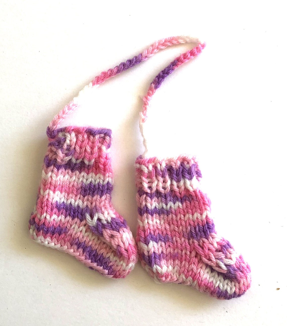 Mini Mitts and Socks Ornaments Set of 2 Handmade Knitted - Etsy