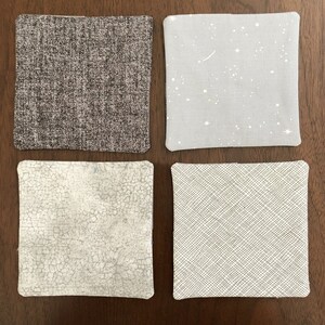 Fabric Coasters Set, Set of 4 Beverage Coasters, Wine Glass Slippers, 4 ...