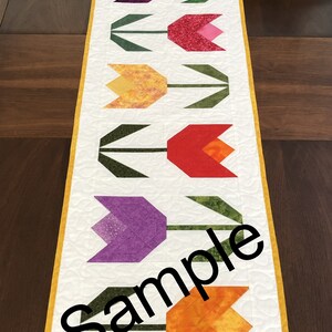 Pattern for Quilted Tulip Table Runner, Digital Download Pattern - Etsy