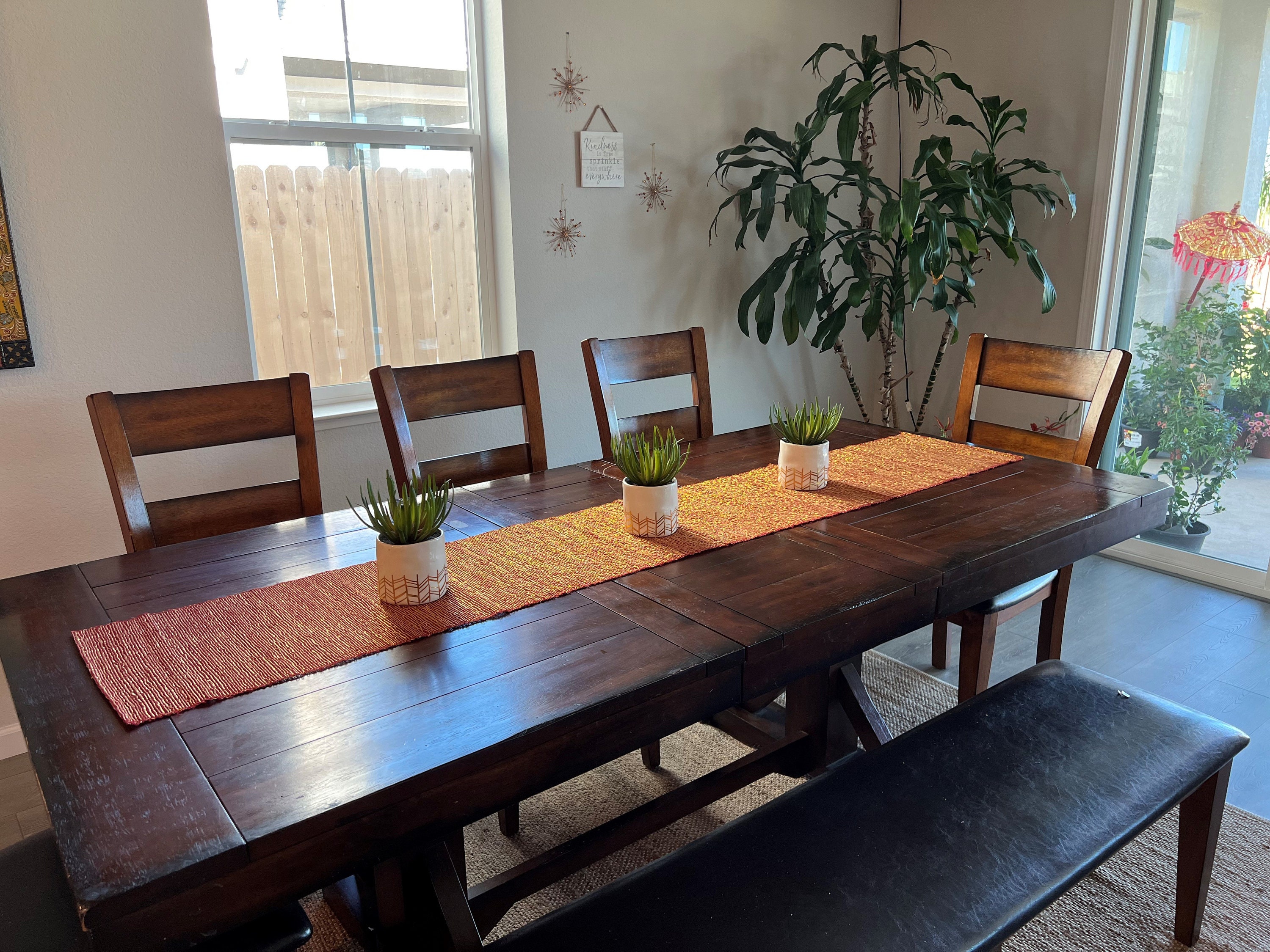 HOLIDAY RUNNER! Bali “akar Wangi” Vetiver Table Runner - Red and Gold ...