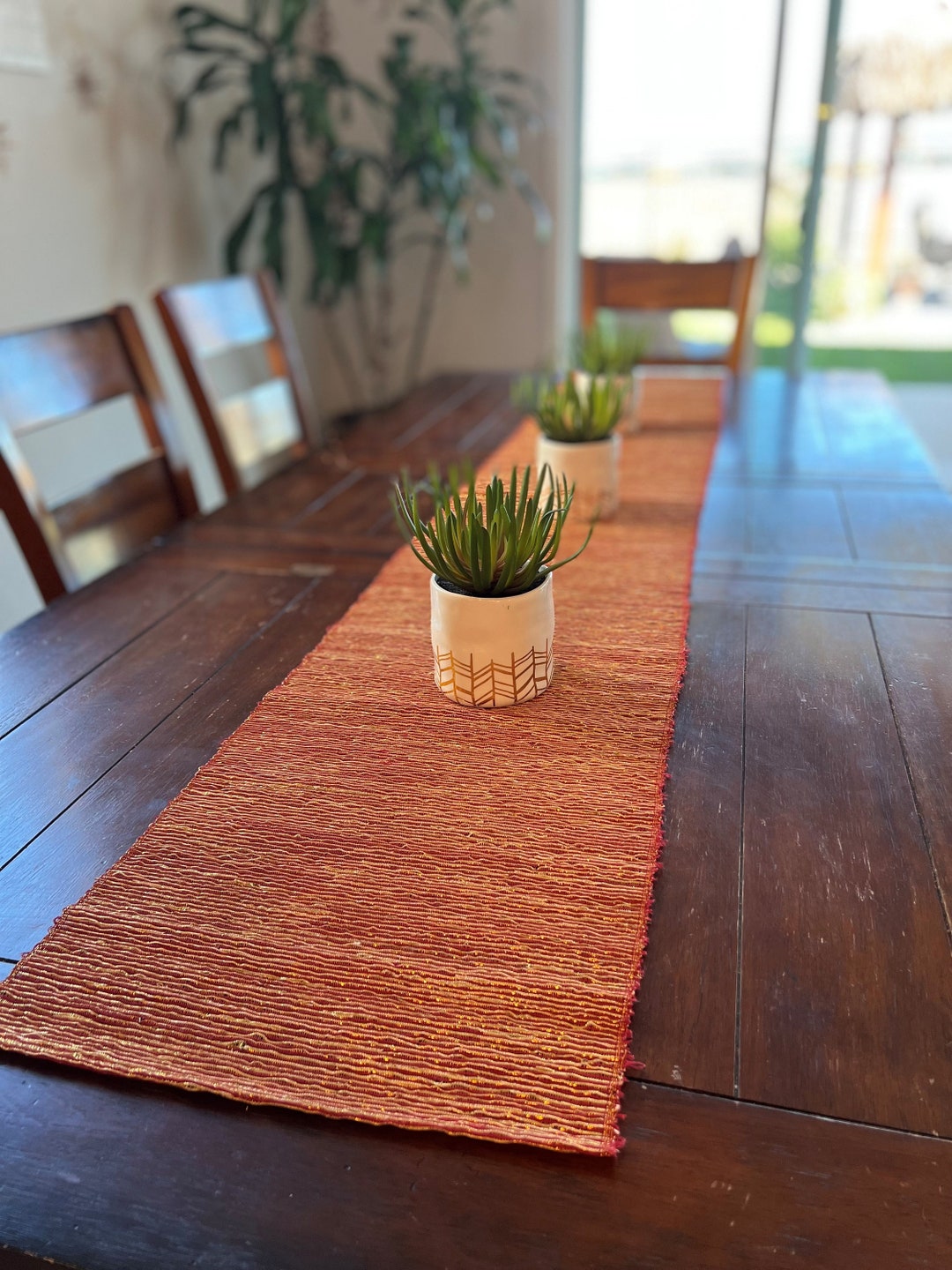 HOLIDAY RUNNER! Bali “akar Wangi” Vetiver Table Runner - Red and Gold ...