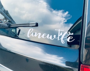 Line Wife Decal | Linewife Decal | Lineman Wife Decal | Journeyman ...
