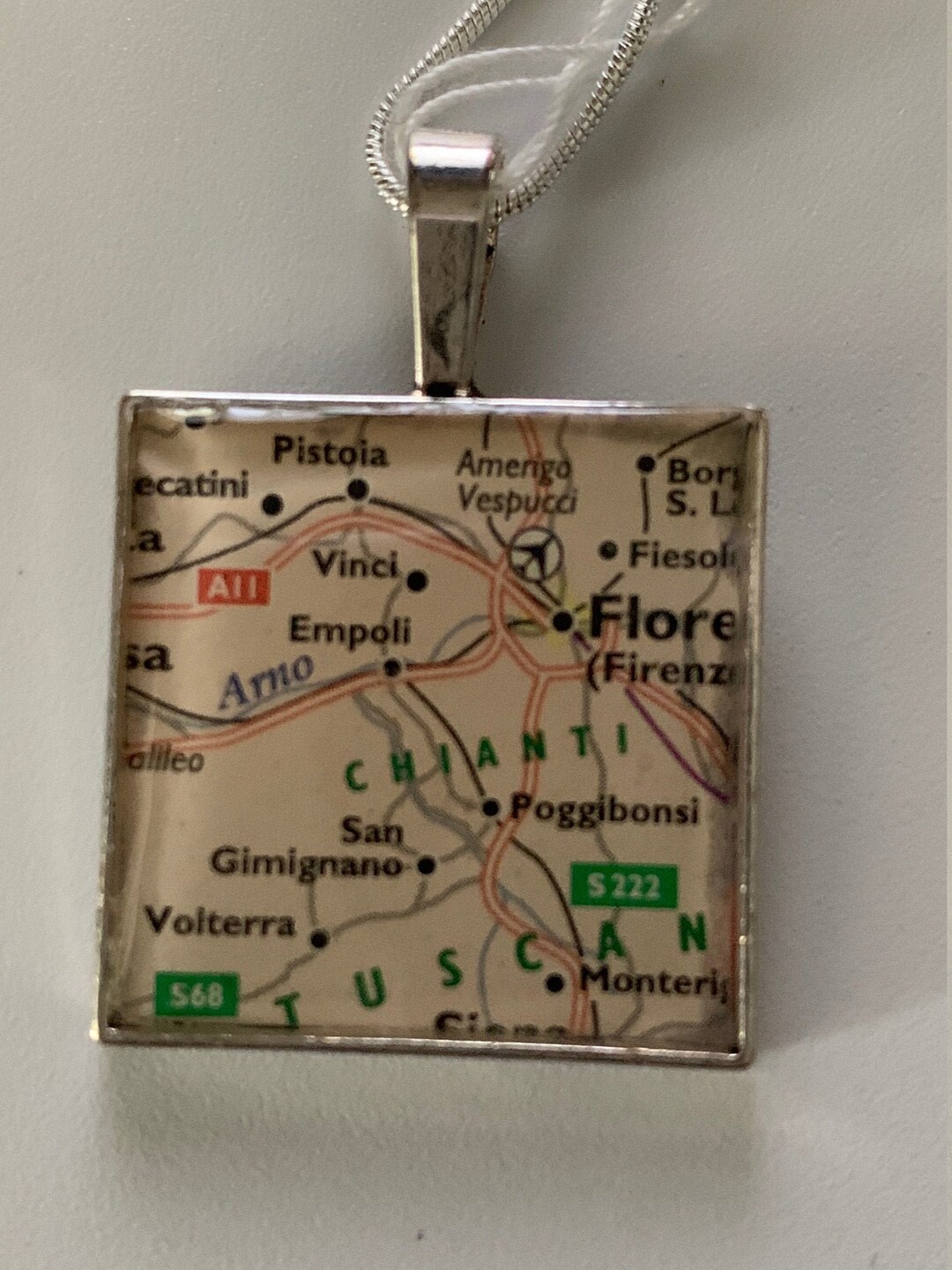 Personalized Map or Photo (or Any Image) Silver Necklace or Charm - Etsy