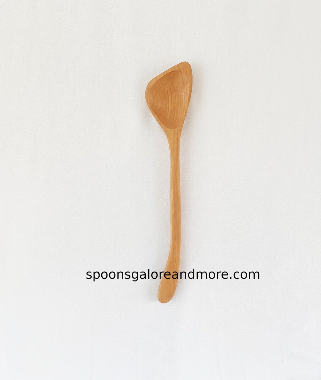 Handmade Cherry Wood Long Flat Bottom Serving Spoon #5 - Etsy
