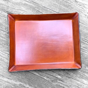 Large Handcrafted Leather Valet Tray. Paper Sized Leather Letter Tray ...