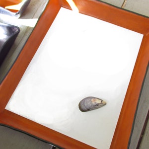 Large Handcrafted Leather Valet Tray. Paper Sized Leather Letter Tray ...