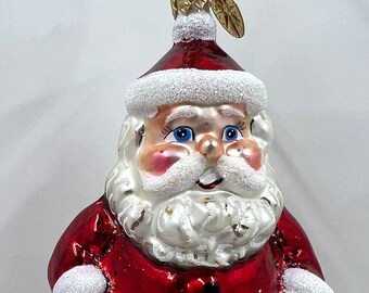 MINT 6 Christopher Radko Santa With Toy Bag Christmas Ornament ...